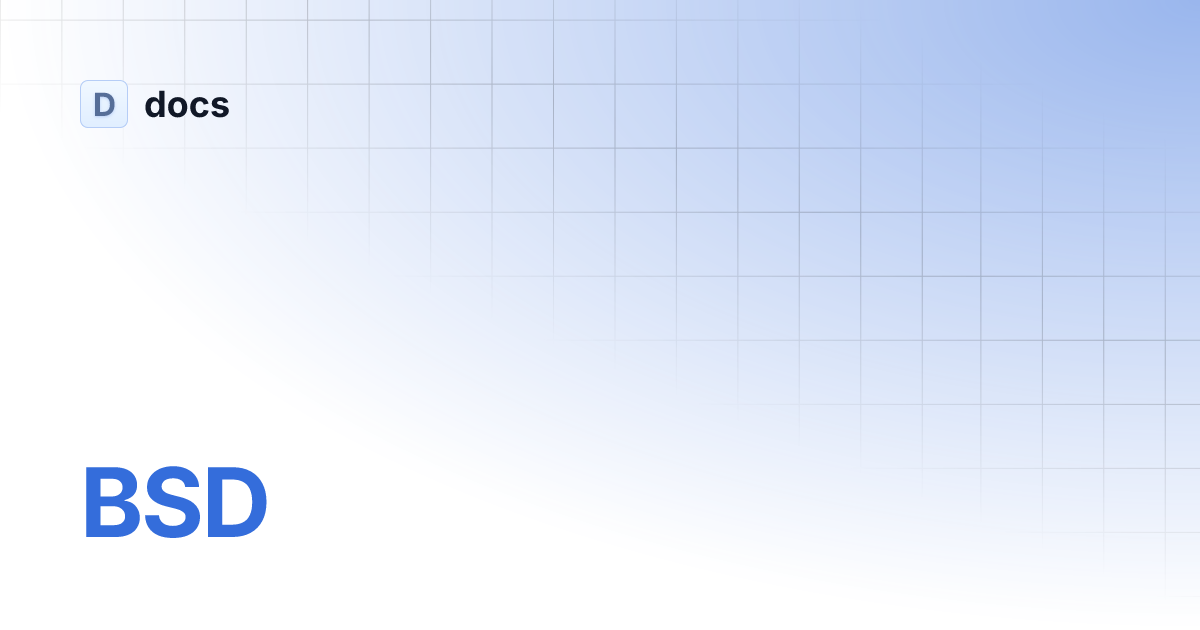 BSD | docs